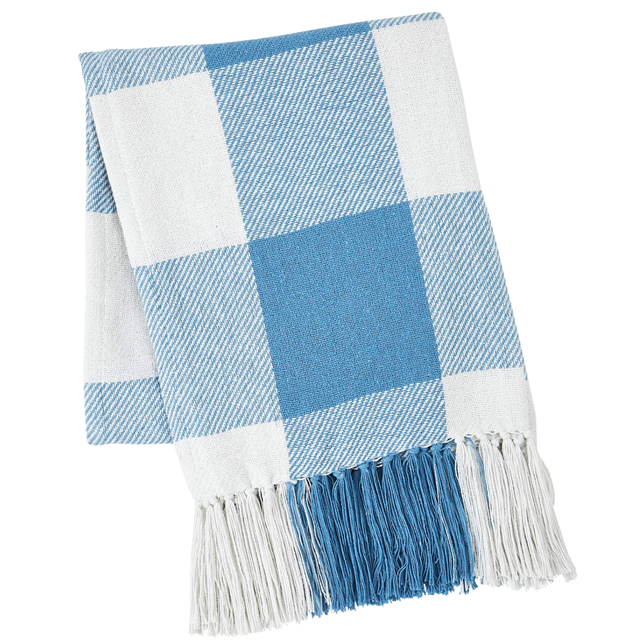 Blue Check Throw – Londonberrie Paper