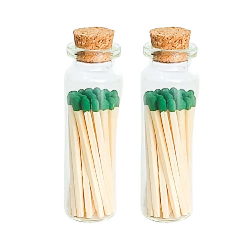 Mini Green Bottled Matches – Londonberrie Paper